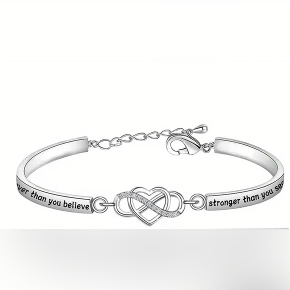 Jewelry | Silver Infinity Heart Bracelet | Poshmark
